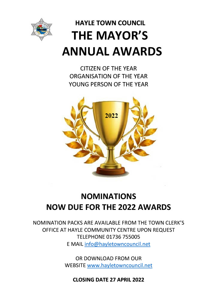 The Mayor’s Awards 2022 | Hayle Town Council