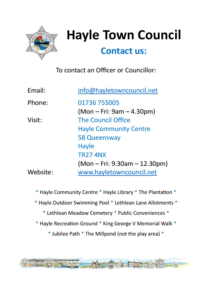 Council Contact Details | Hayle Town Council