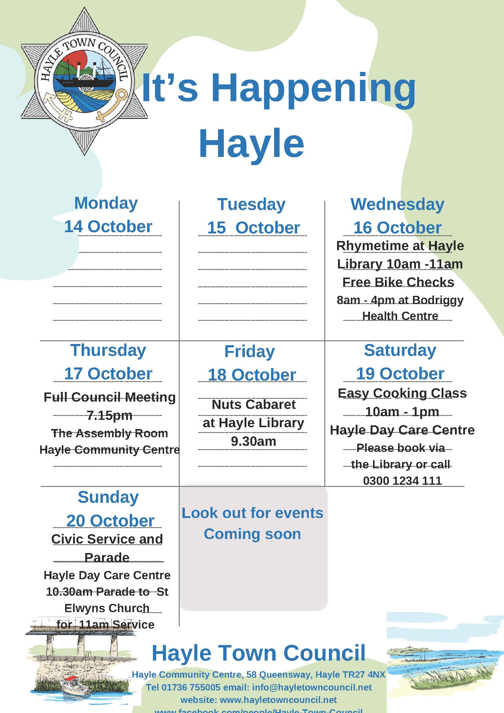 It’s Happening Hayle 14 October - 20 October 2024 | Hayle Town Council